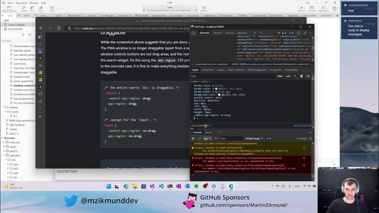 Live Coding - Uno Platfrom - Window Controls Overlay API - YouTube