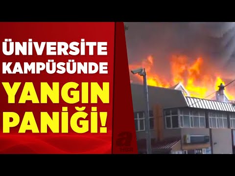 Yürekler ağza geldi! Üniversite kampüsündeki yangına müdahale edildi | A Haber