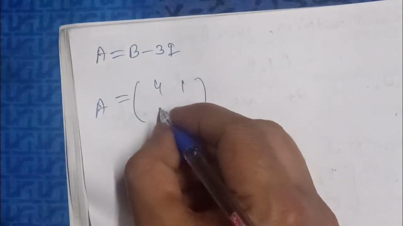 Determine a non-singular 2x2 matrix A such that A^3=A^2B-3A^2 where B ...