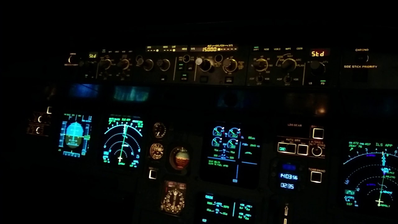 Full Moon And Cockpit View At Night. - YouTube