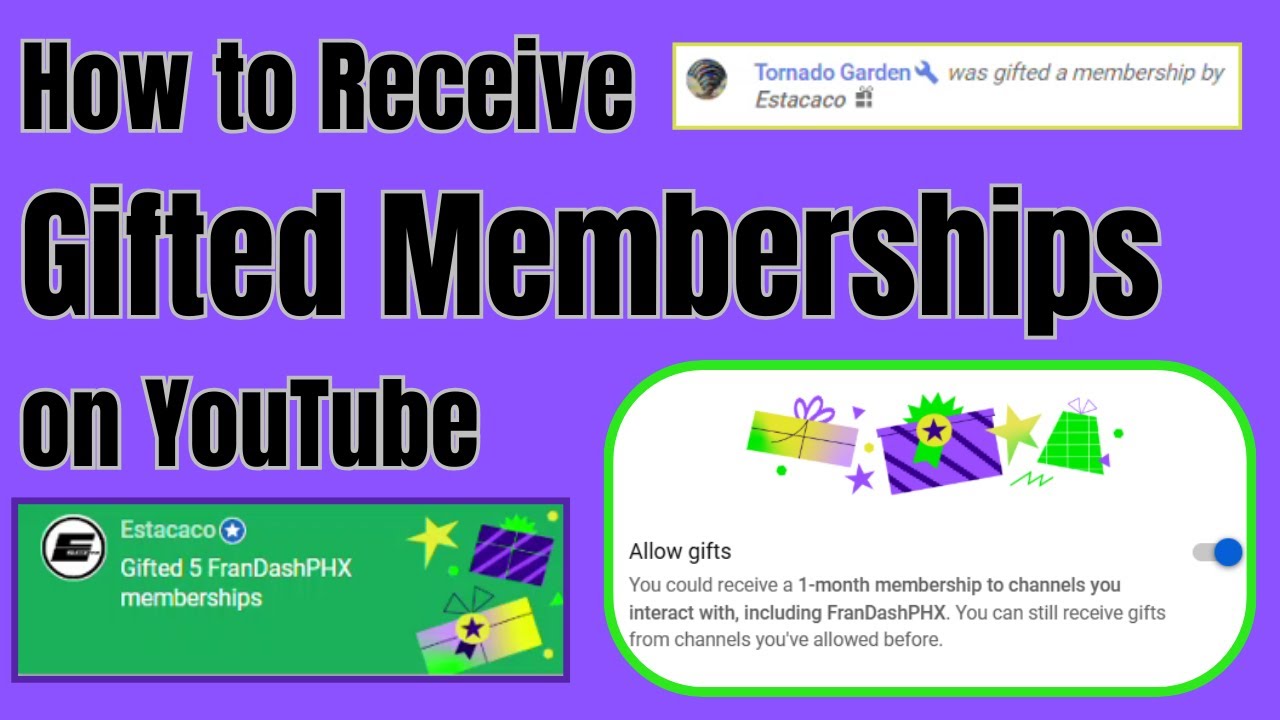 How to Receive Gifted Memberships on YouTube in 2025 #memberships # ...