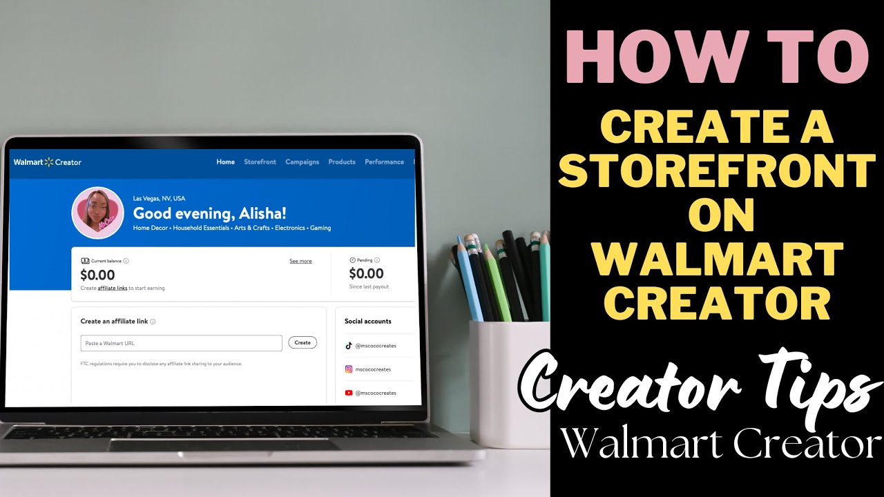 HOW TO | Create a storefront on Walmart Creator - YouTube