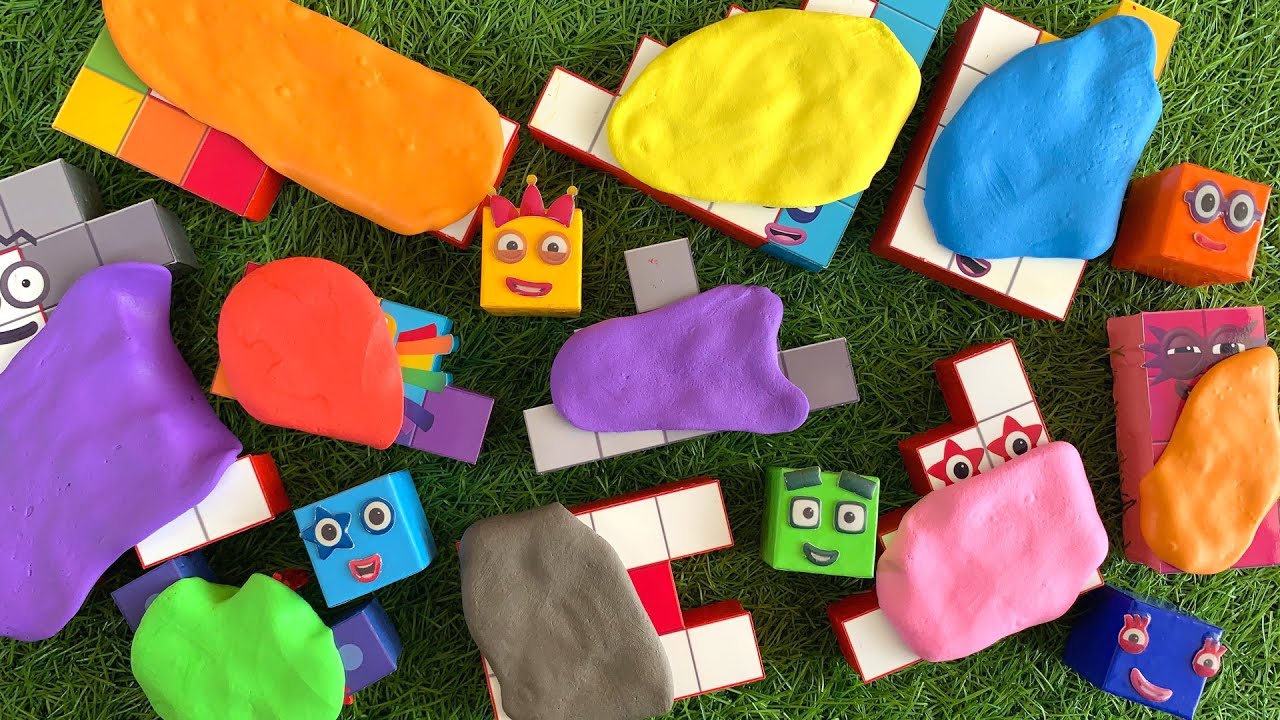 Numberblocks Satisfying Rainbow CLAY with Cube Faces Puzzle Tetris ...