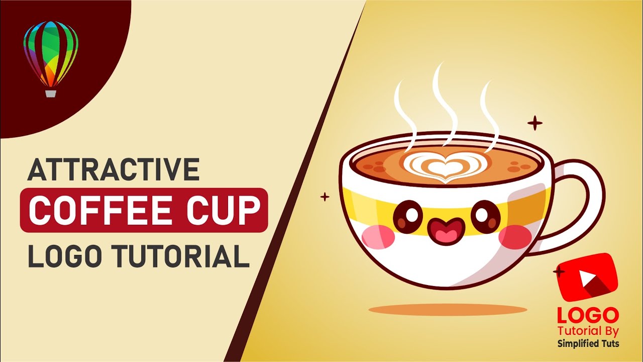 Coffee Cup Logo Design Tutorial | Coreldraw Tutorial | Simplified Tuts ...
