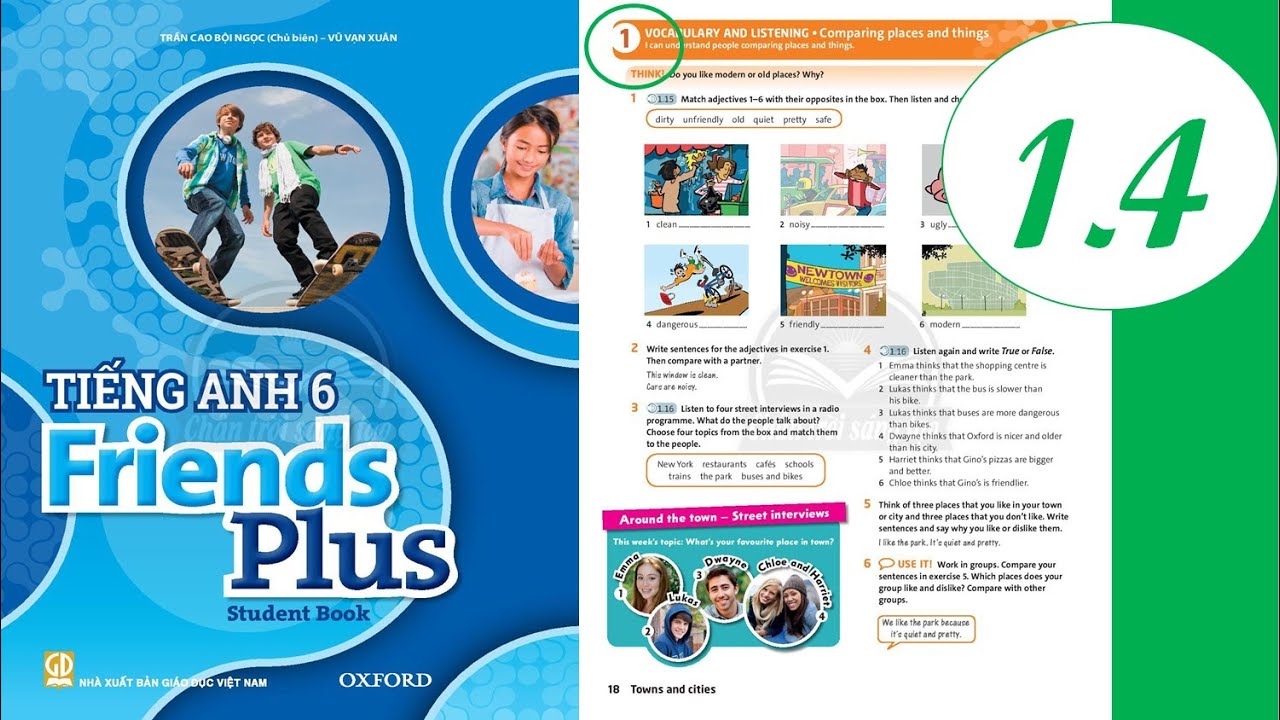 Tieng Anh 6 - Friends Plus 6 - SB - Unit 1. Towns and cities - 1.4 ...