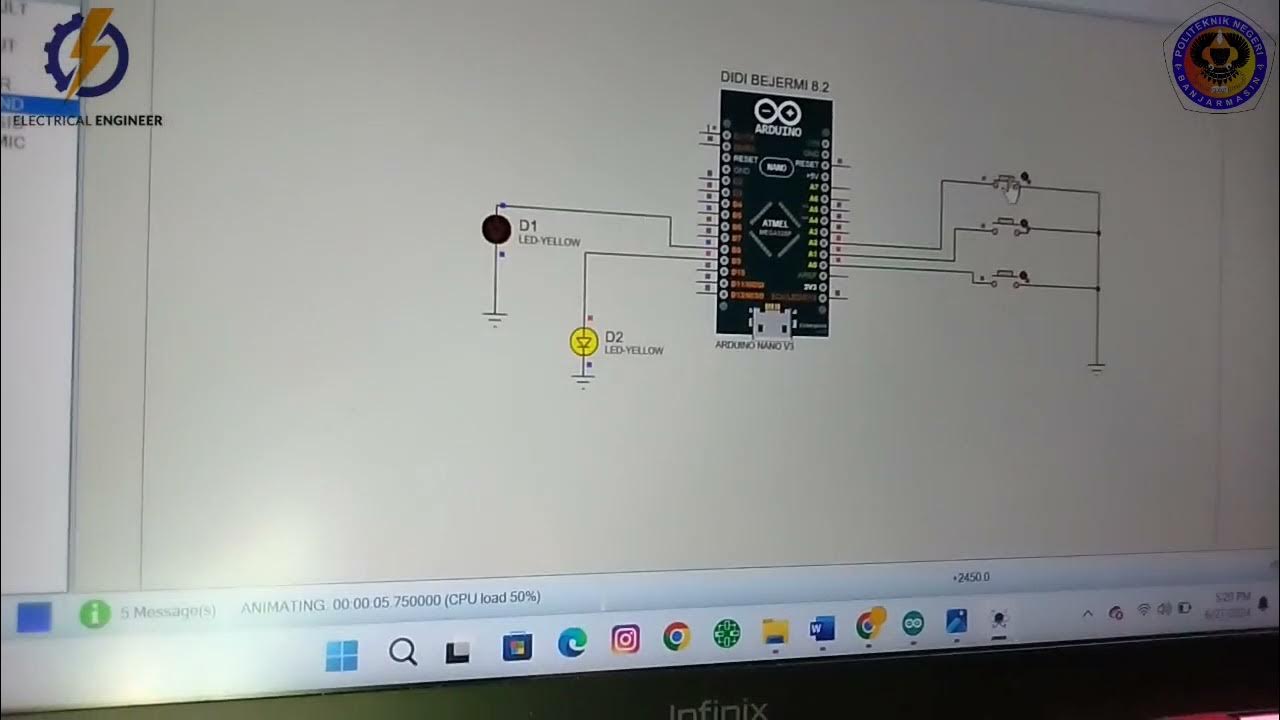 praktikum 9 implementasi ladder pada pemrograman arduino - YouTube