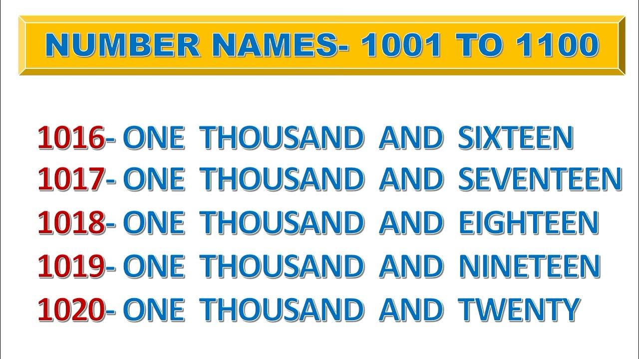 Number Names 1001 To 1100 MSK Kids Class YouTube number-names-1001-to-1100-msk-kids-class-youtube