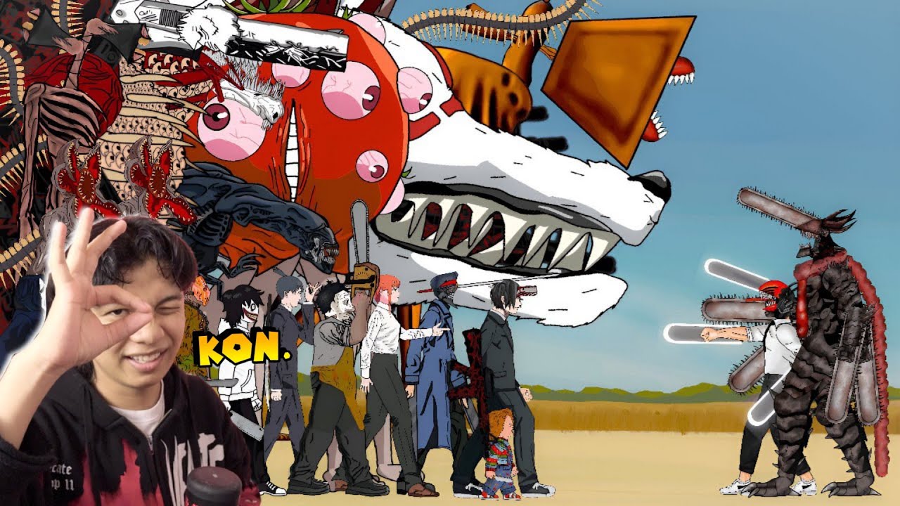 React DEVIL CHAINSAW MAN vs Fox Devil, Tomato Devil, MAKIMA, Gun Devil, And Megahorn - YouTube