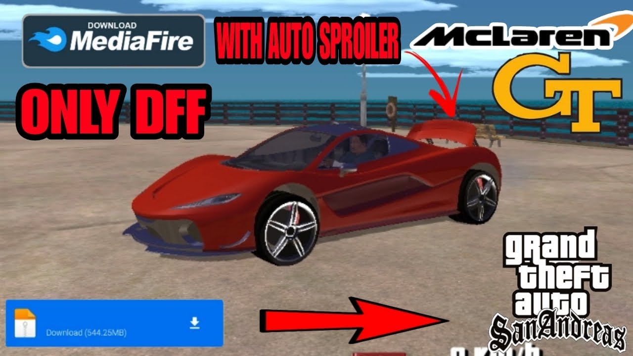 HOW TO INSTALL MCLAREN GT [ONLY DFF] MOD WITH AUTO SPROILER IN GTA SAN ...