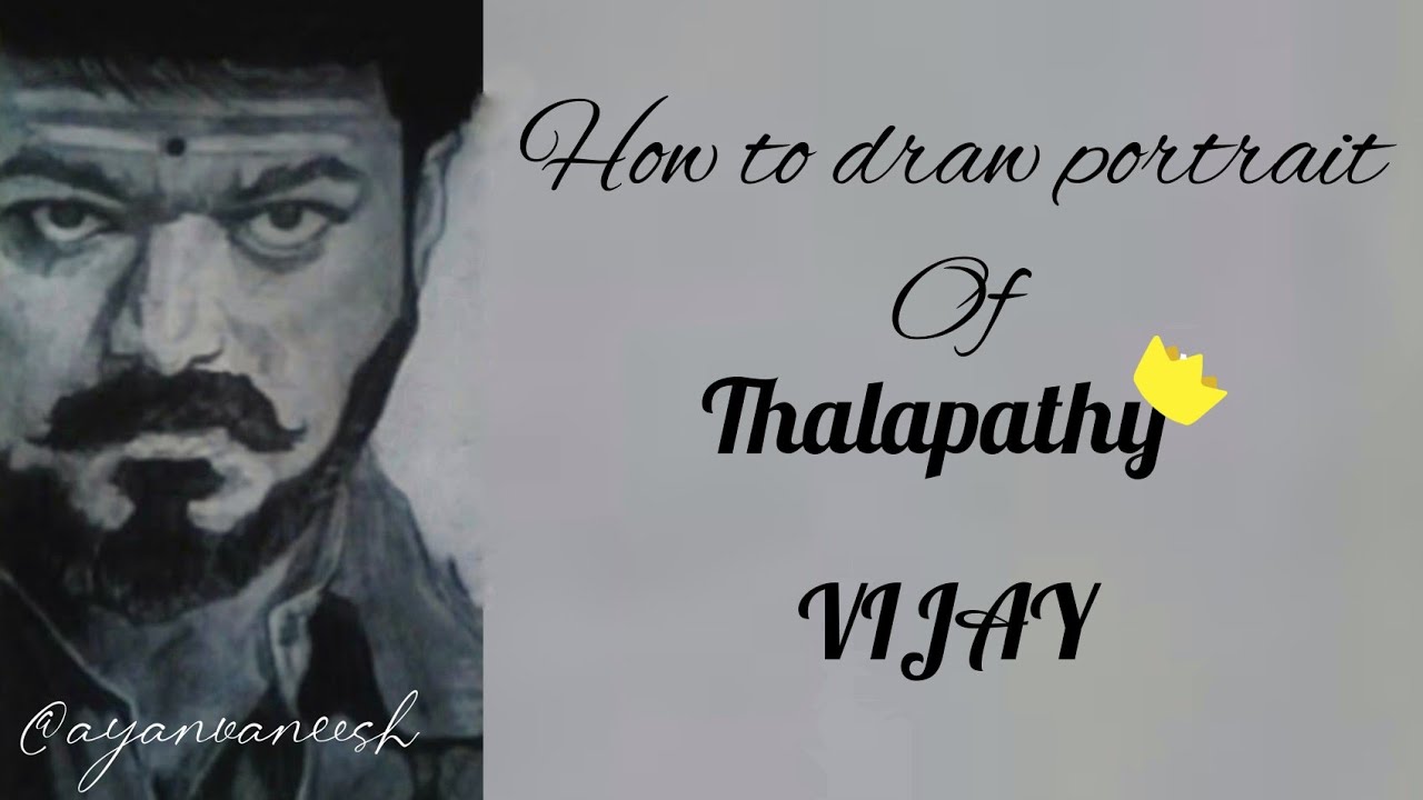 how to draw Thalapathy Vijay🔥| mersal | pencil drawing | #vijay # ...
