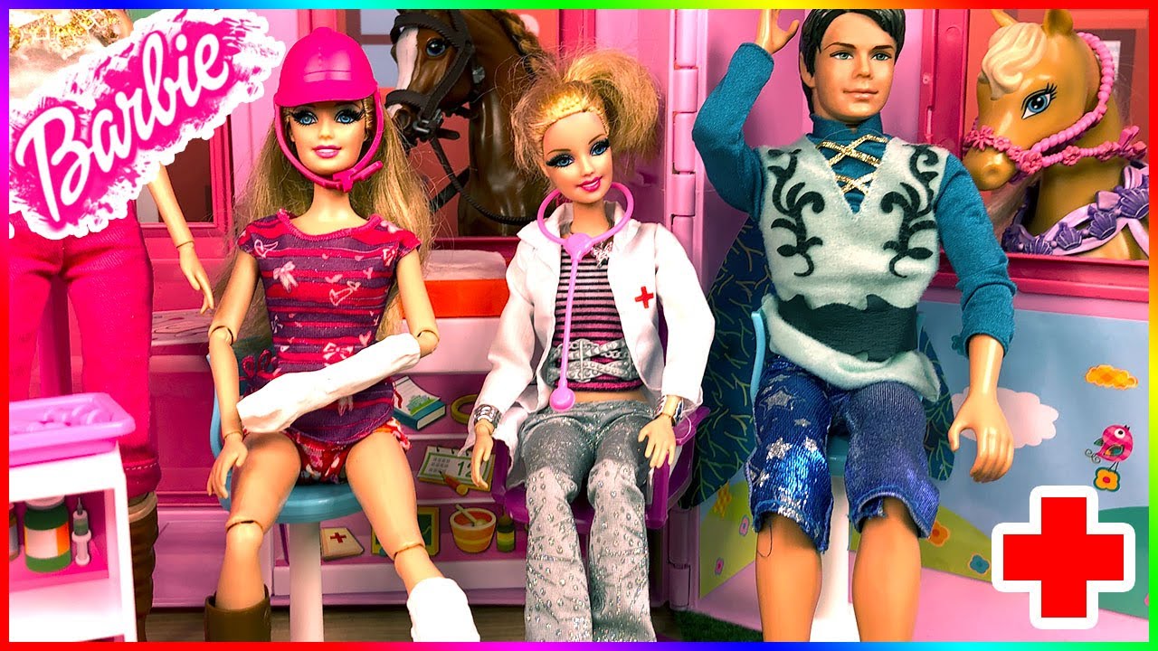 Barbie go to Pink Hospital مستشفى باربي Hôpital poupée | Barbie Doctor ...