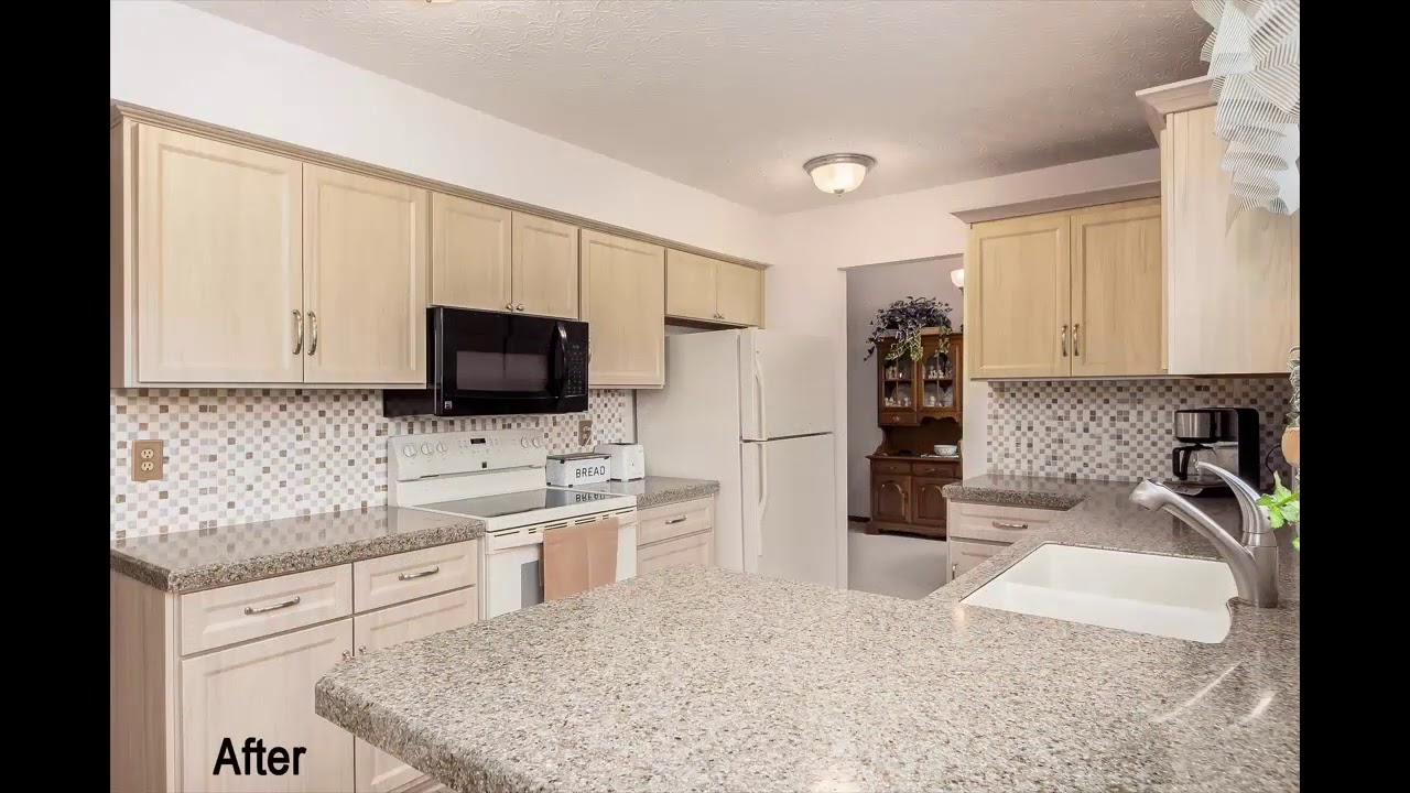 Transitional Kitchen Remodel Done in Swiss Elm Matte - YouTube