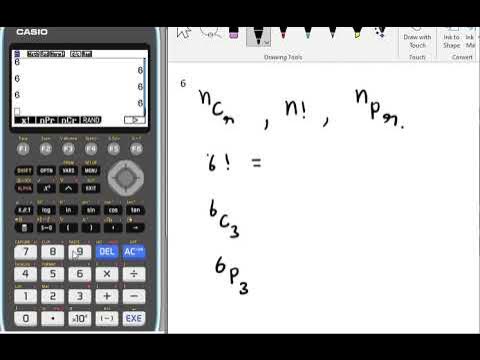 Finding Permutations and Combinations, ncr, npr, n! using fx cg50 IB ...