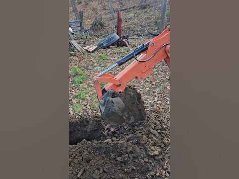Digging out a trench for electrical line Pt 3 #digging #backhoe # ...