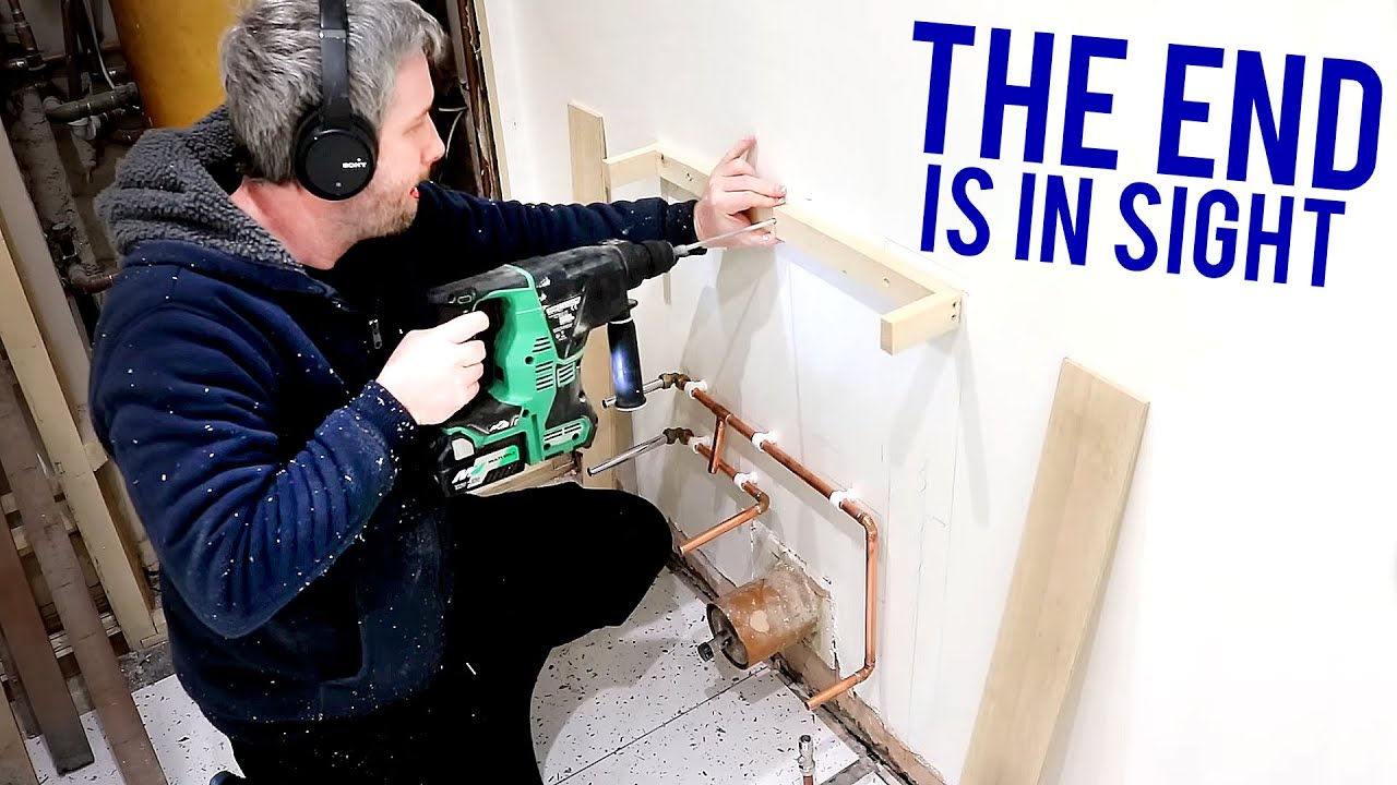 Boxing In, Tanking & Tiling! - Bathroom EP4 - YouTube
