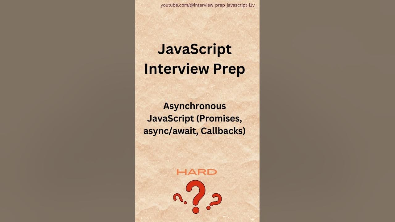 large video asynchronous javascript promises async await callbacks 1 - YouTube
