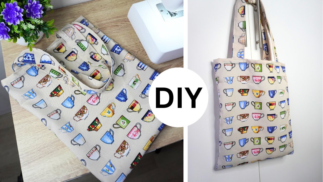 Sewing a tote bag like this is so easy, you'll be shocked! (DIY Tote ...