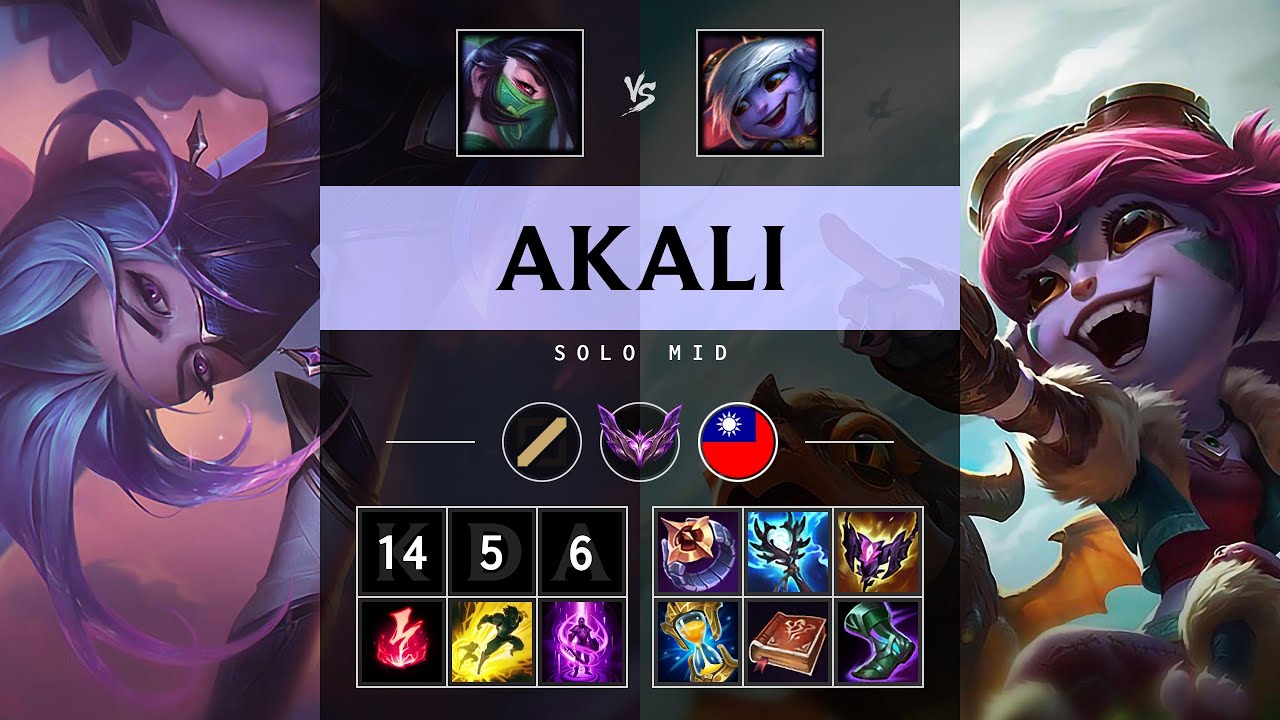 Akali Mid vs Tristana: Triple Kill, Legendary - TW Master Patch 14.24 ...
