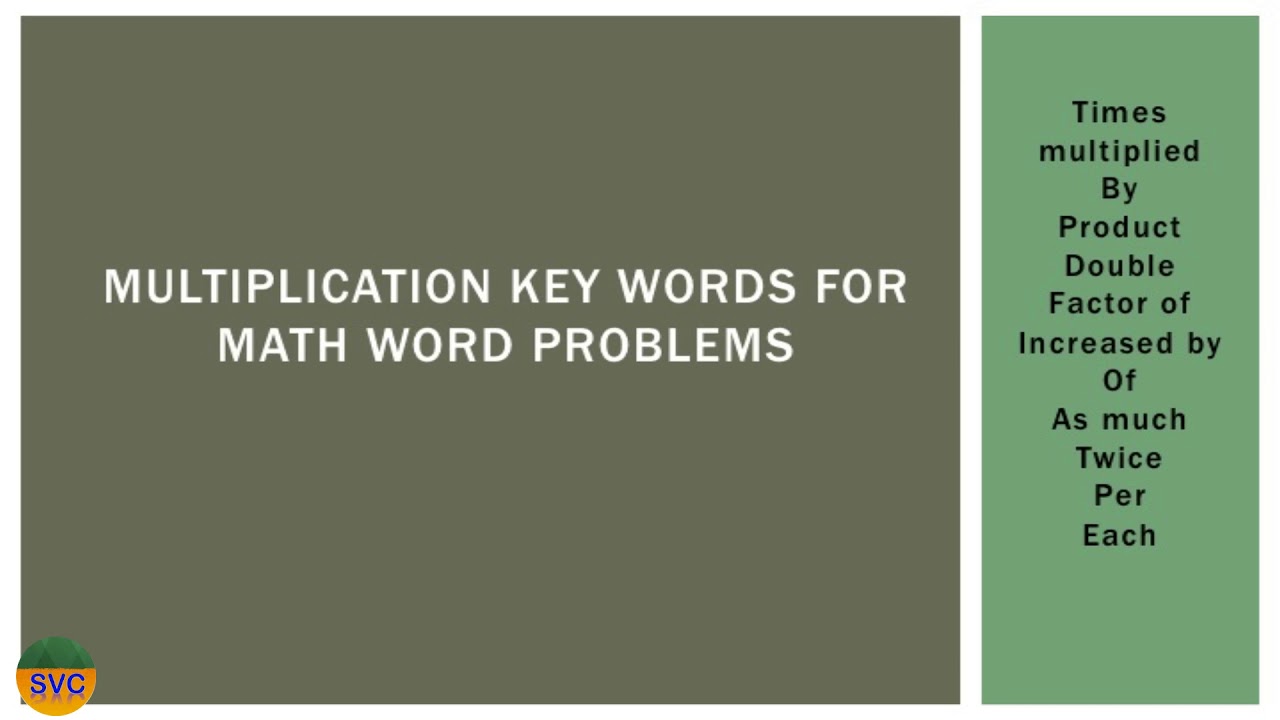 Multiplication Key Words - YouTube