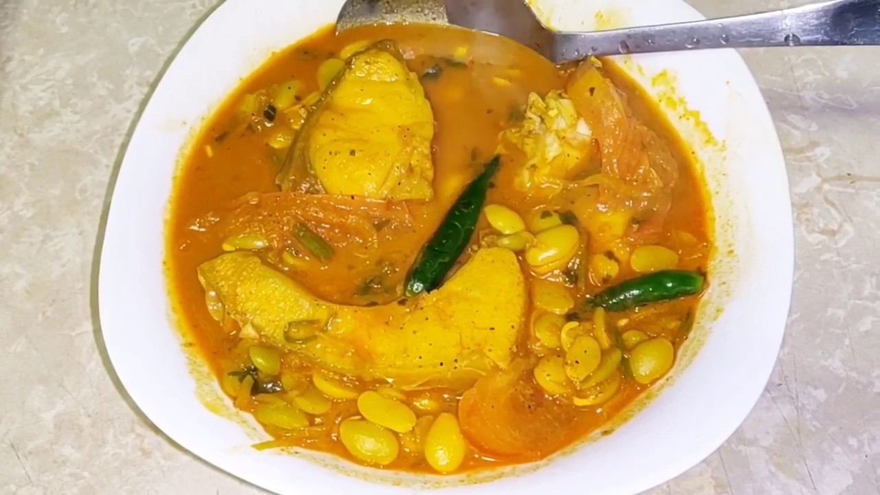 How To Cook Carp Fish Curry With Bean Seeds II রুই মাছ দিয়ে সিমের বিচি ...
