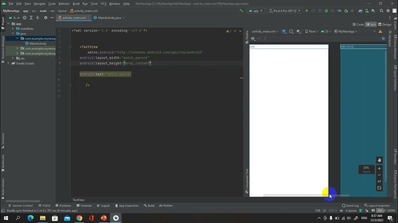 شرح TextView in XML - Android Studio - YouTube