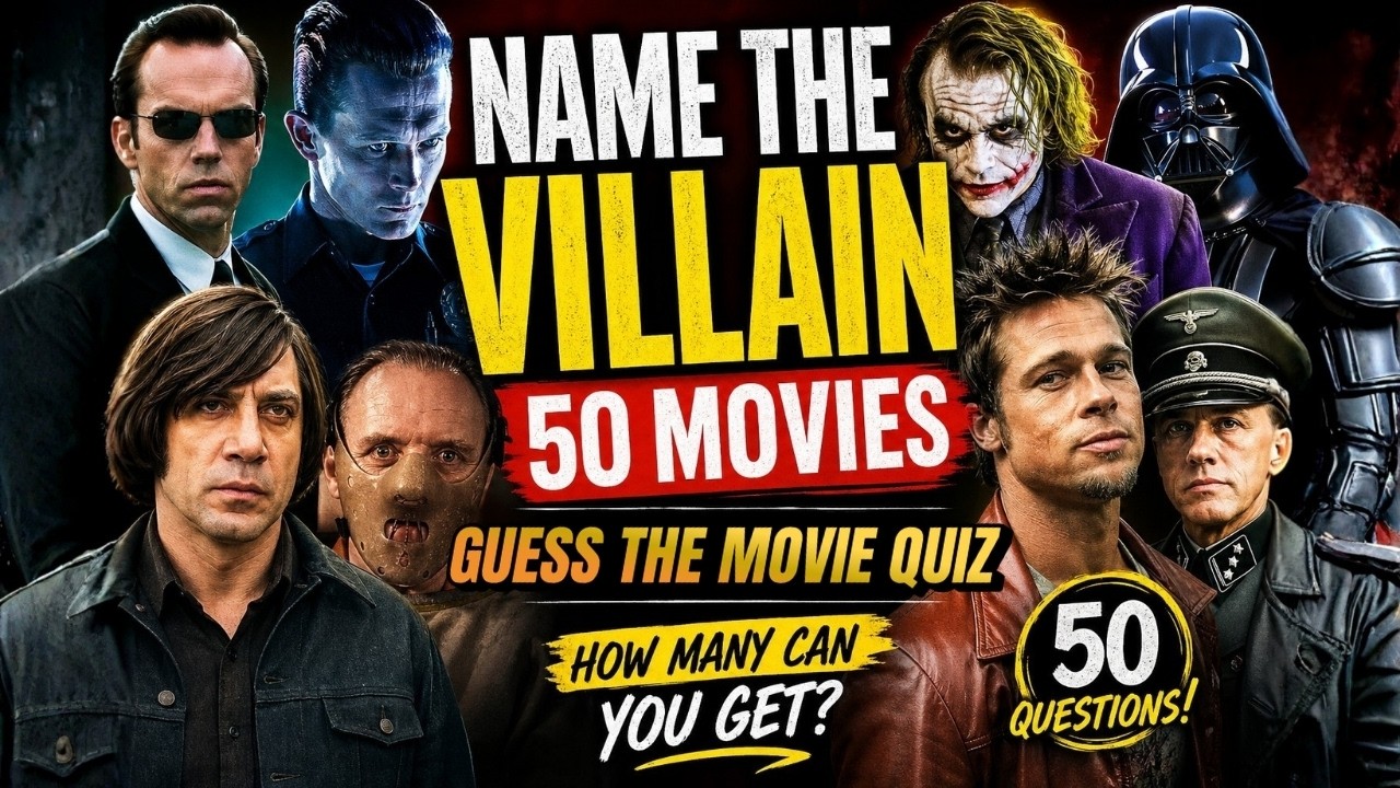 Guess the Movie & The Villain - FILM QUIZ - YouTube