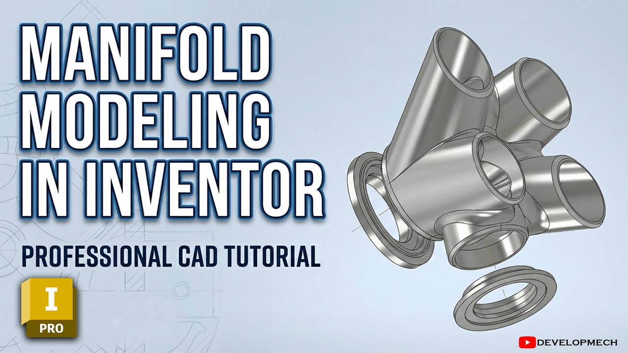 Manifold Modeling Part-2 in Autodesk Inventor | CAD Tutorial (Step by ...