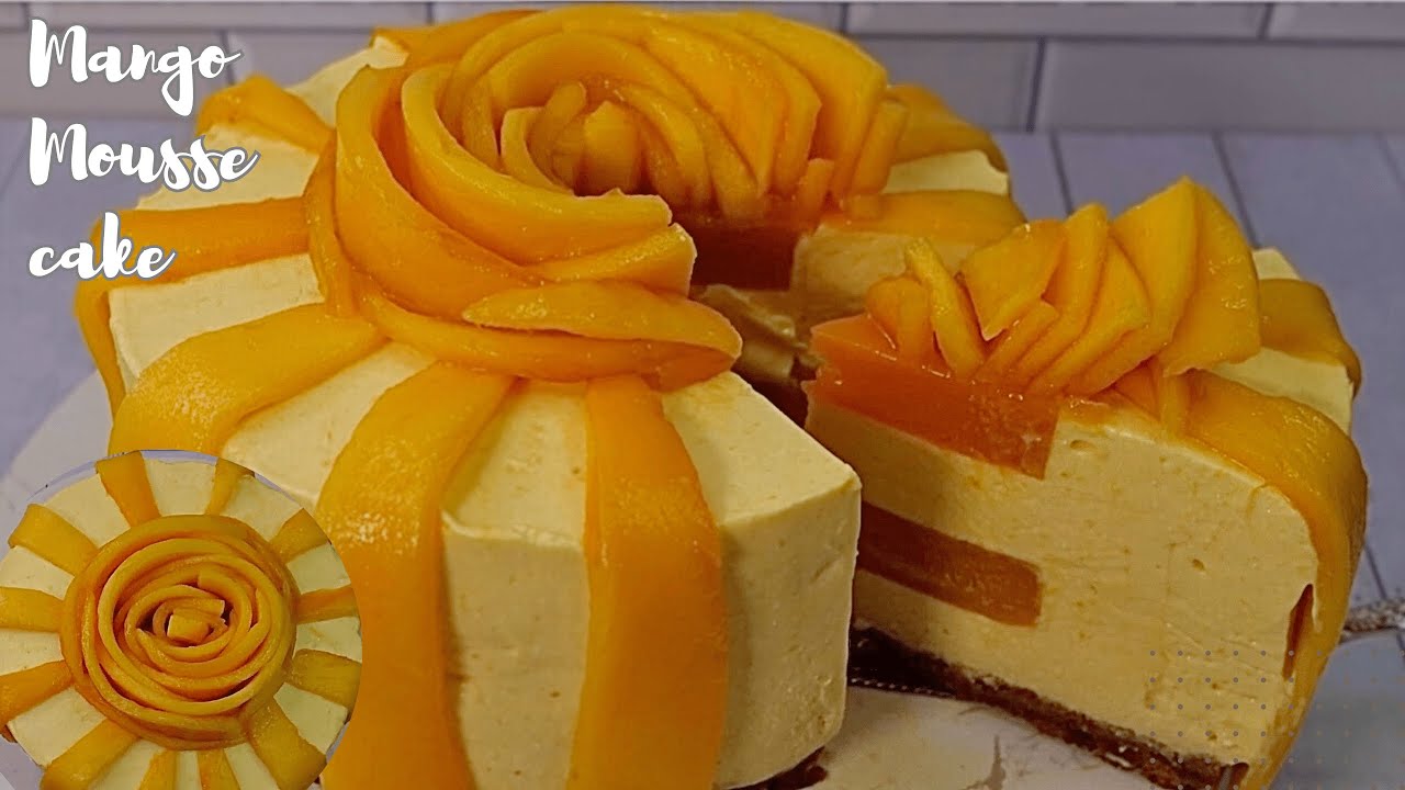 #15 No oven | Mango mousse cake for summer | Bánh mouse xoài không ...