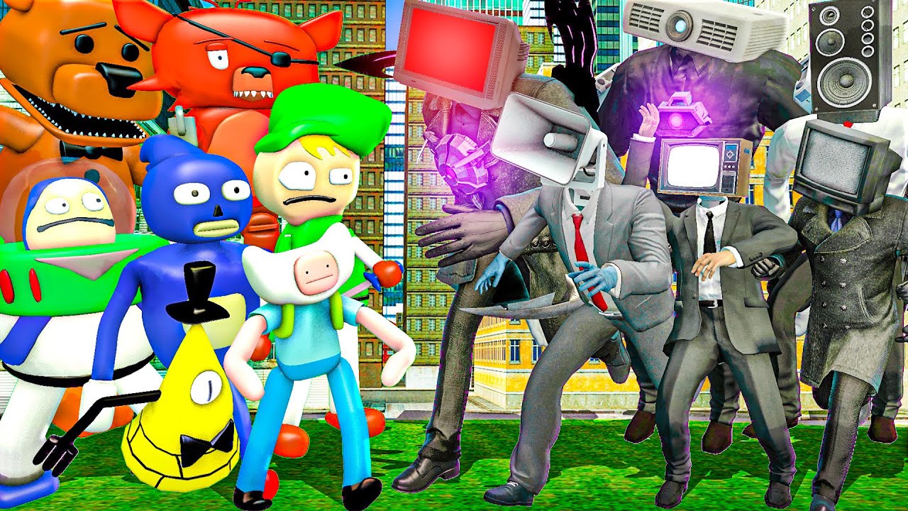 3D SANIC CLONES MEMES VS CAMERA & TV & PROJECTOR MAN MECHA TITAN BOSSES ...