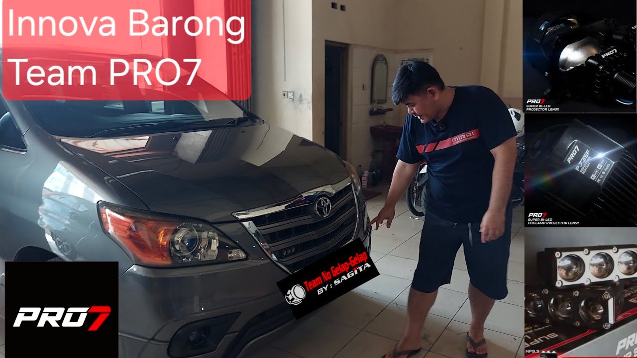 Lampu Projector Innova Barong Full PRO 7 - YouTube