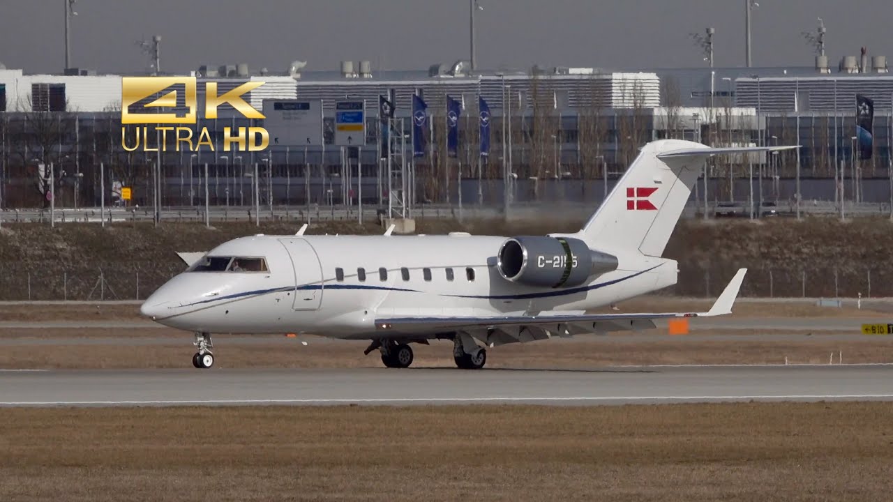 Bombardier Challenger 604 from the Royal Danish Air Force C-215 arrival ...