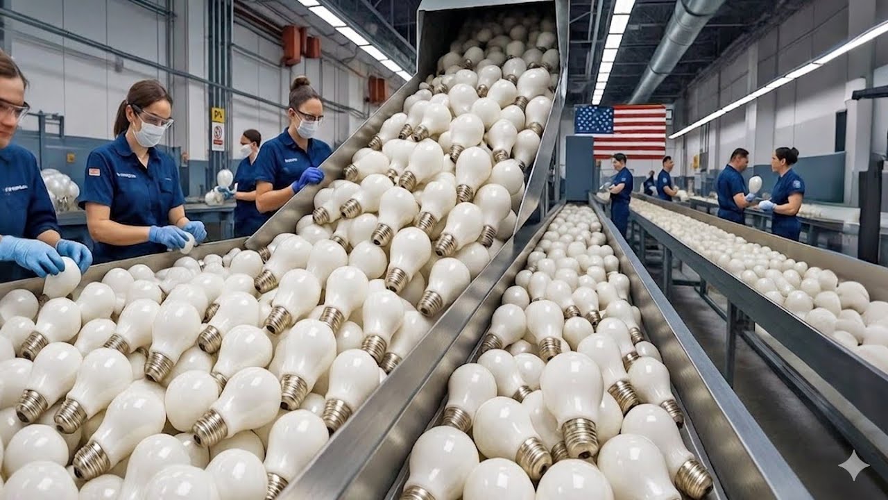 How Billions of Light Bulbs Are Made Inside Massive Production Lines ...