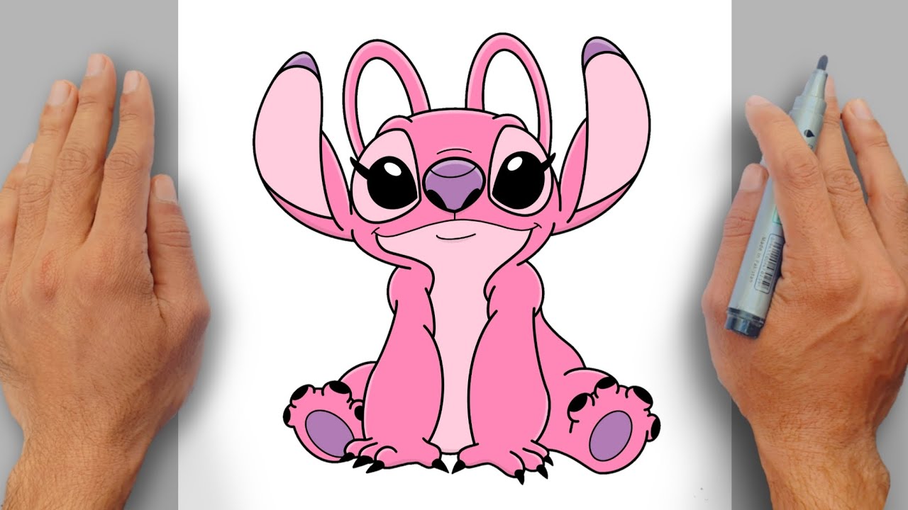 How to Draw ANGEL Easy Step-by-step | Lilo and Stitch - YouTube
