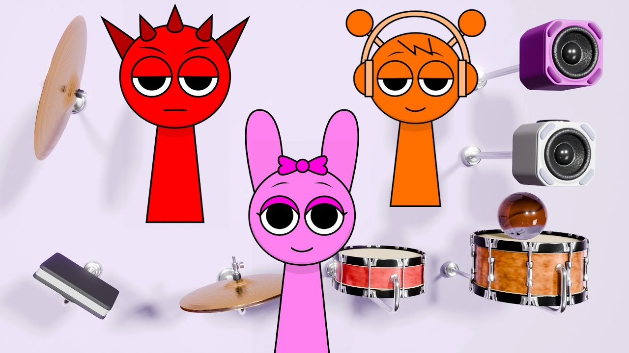 Oren, Raddy, Clukr, Wenda, Pinki, Gray with cool 3D instruments - YouTube
