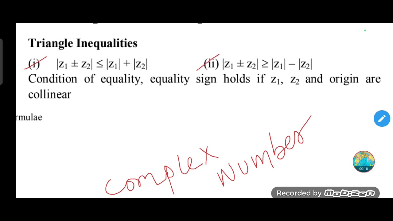 Triangle Inequalities || Complex Number | Maths Concept - YouTube