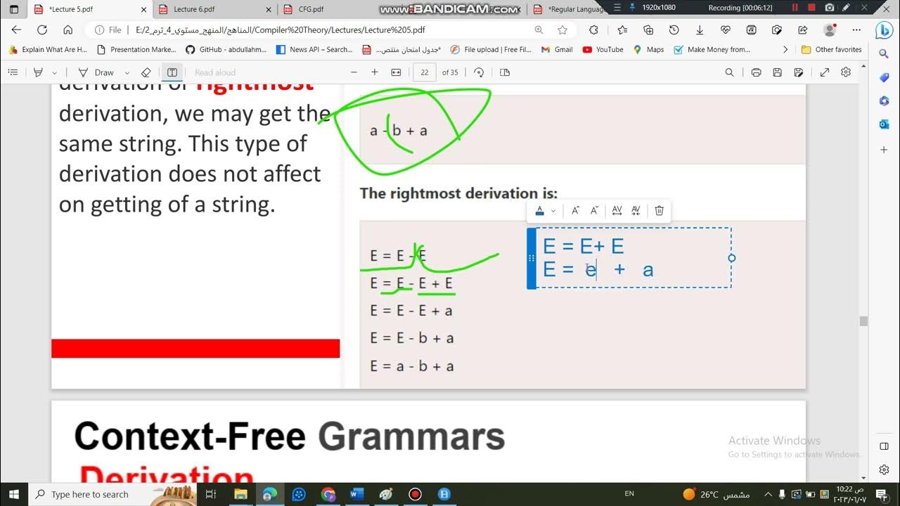 Leftmost And Rightmost Derivation Youtube