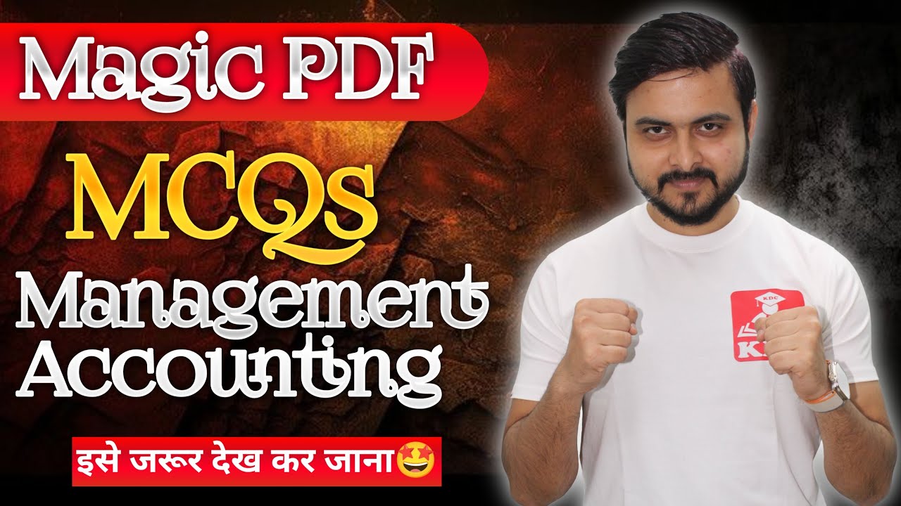 MCQs🔥Management Accounting Magic PDF CMA Inter June 2025 Magic PDF ...