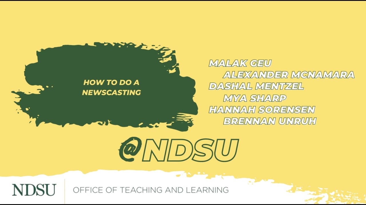 How to do a Newscasting - YouTube