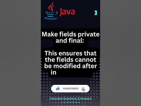 How to create immutable class in Java? #java #coding #javaprogramming #javalanguage #shorts # ...