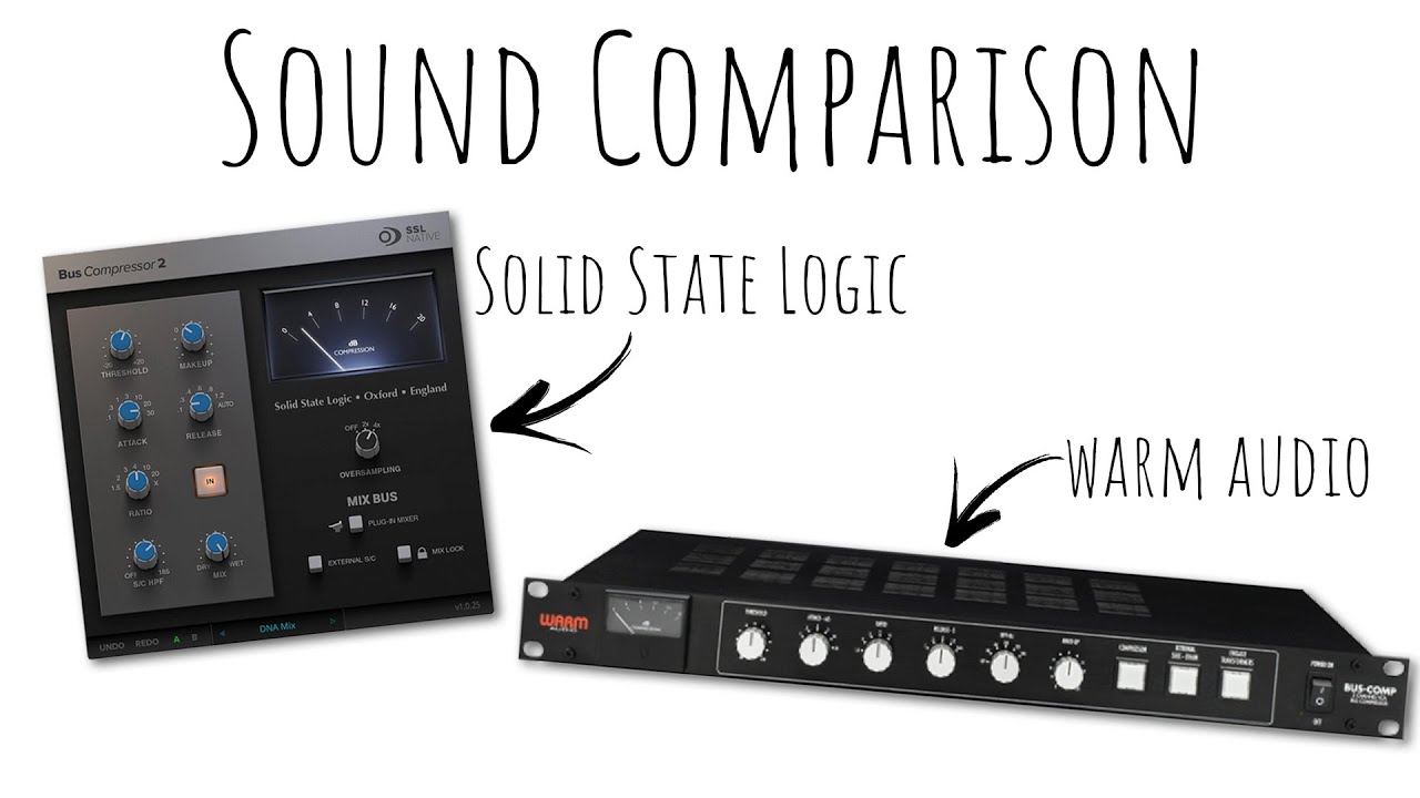 SOUND DEMO - SSL vs Warm Audio Bus Comps - Plugin vs Analog - YouTube
