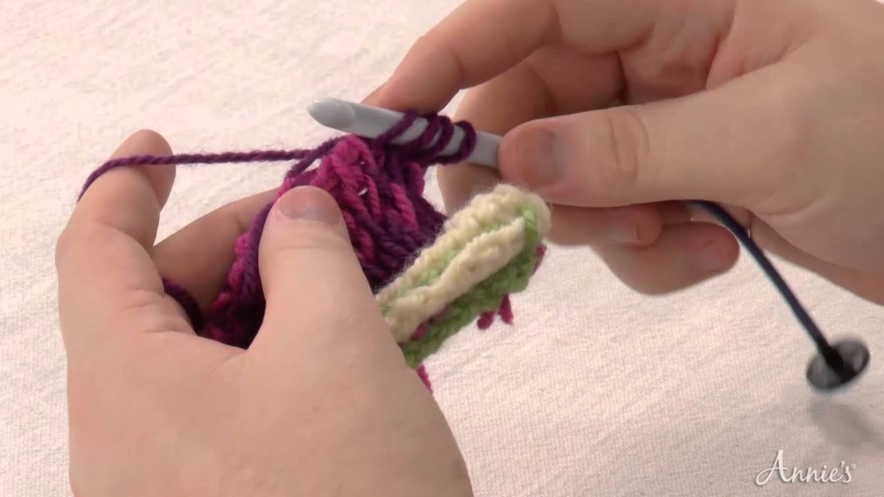Learn easy Tunisian crochet colorwork techniques! - YouTube