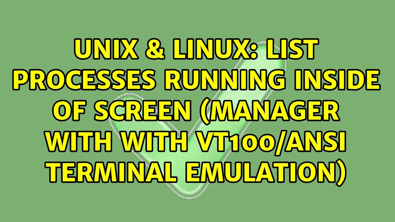 list processes running inside of screen (manager with with VT100/ANSI ...