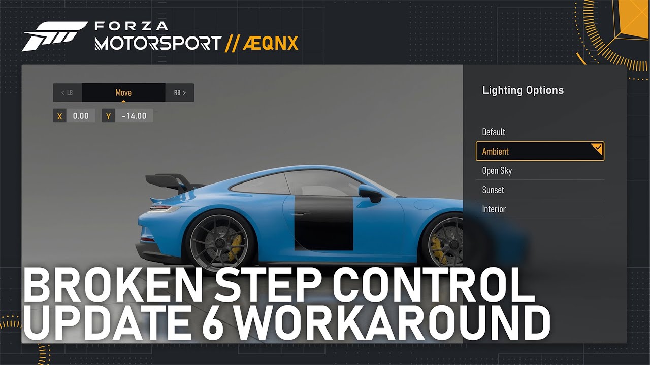 Forza Motorsport Livery Editor — Workaround for steps on controller ...