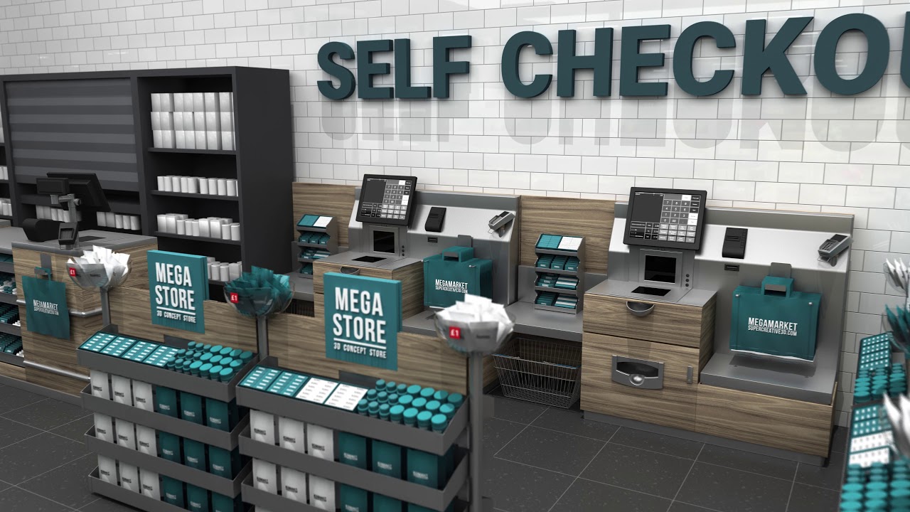 3D Super Store 4K High detailed 3D render creative by www ...