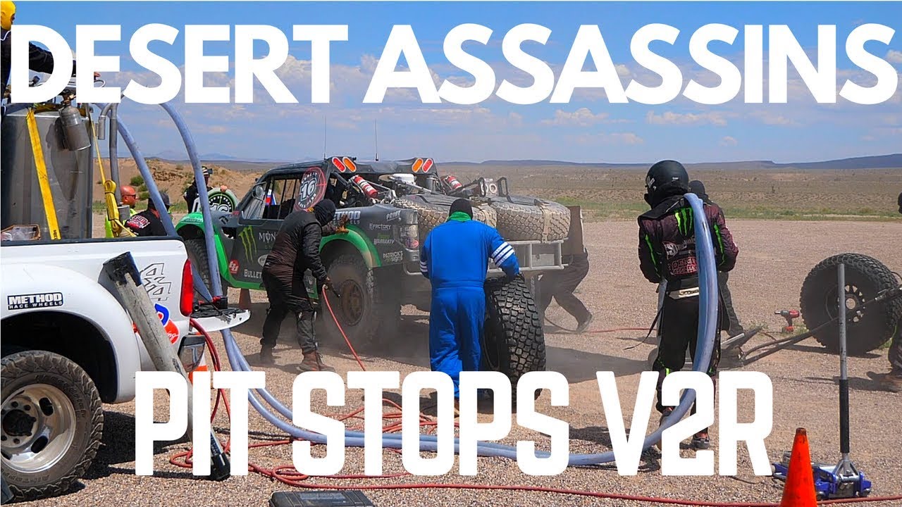 2017 Vegas To Reno Desert Assassins Trophy Truck Pit Stops - YouTube