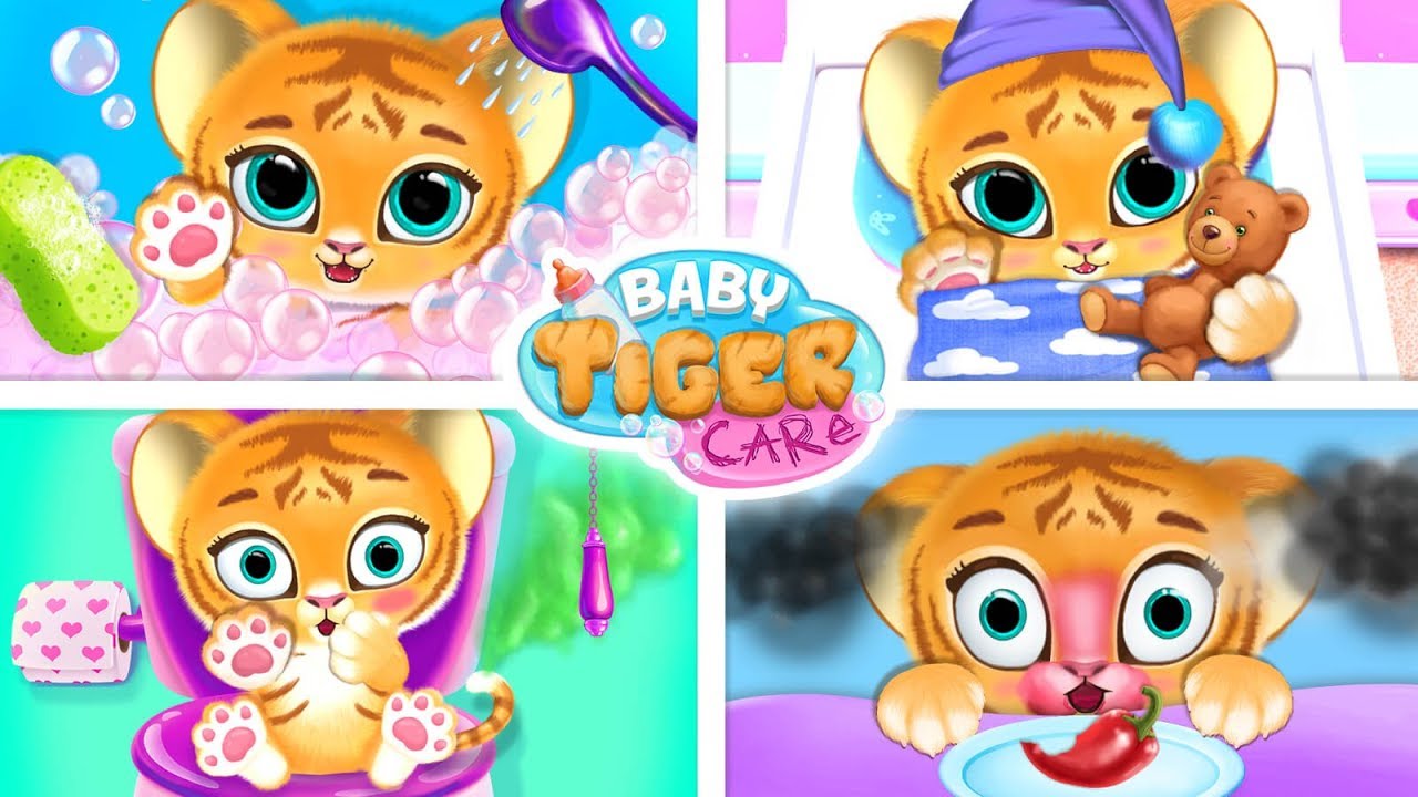 Fun Mini Games in Baby Tiger Care 💚 TutoTOONS - YouTube