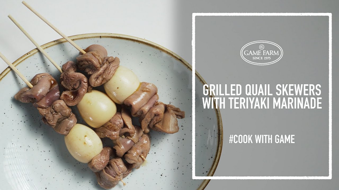 Grilled Quail Skewers With Teriyaki Marinade - YouTube