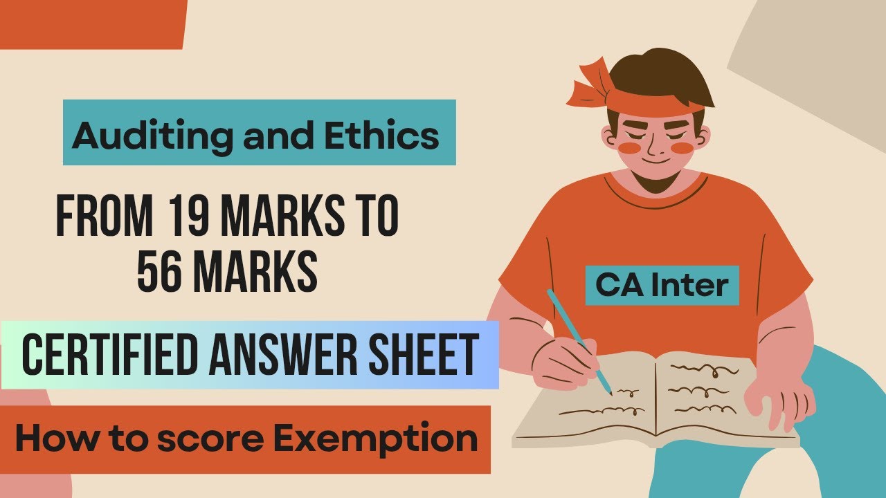 Paper 5 - Auditing & Ethics Certified Answer Sheet ICAI CA Inter | How ...