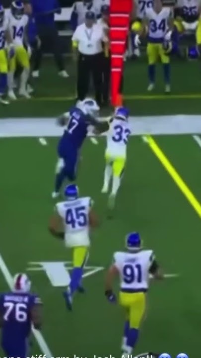 Josh Allen’s stiff arm - YouTube