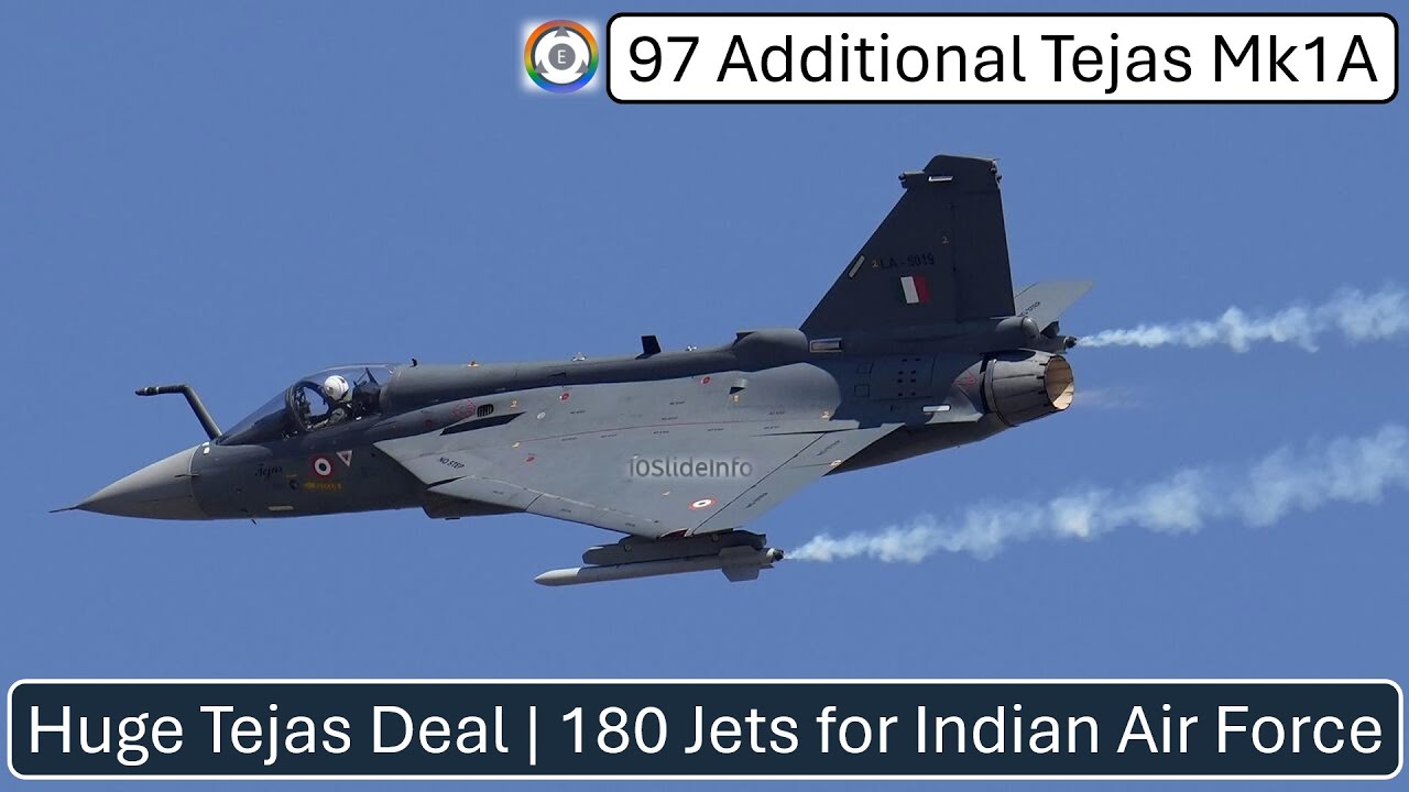 Huge Tejas Deal | 180 Jets for Indian Air Force | 97 Additional Tejas Mk1A - YouTube